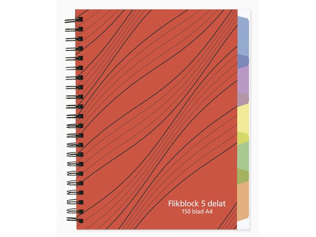 Köp Ant.block A4 70g 150 blad med 5 avdelare
