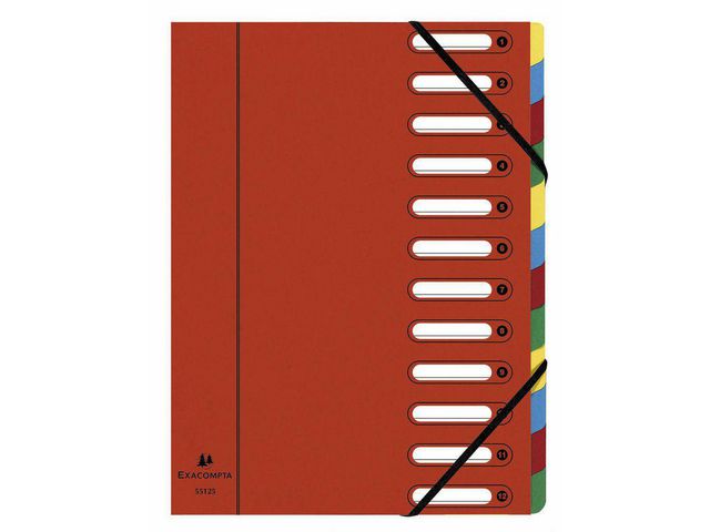 Köp Exacompta Sorteringsmapp 12-flik expanderbar röd