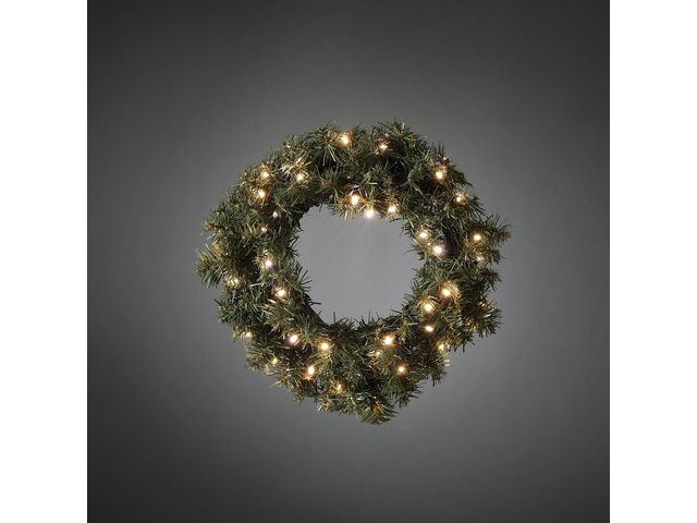 Köp KONSTSMIDE Krans gran 40 amber LED 40cm