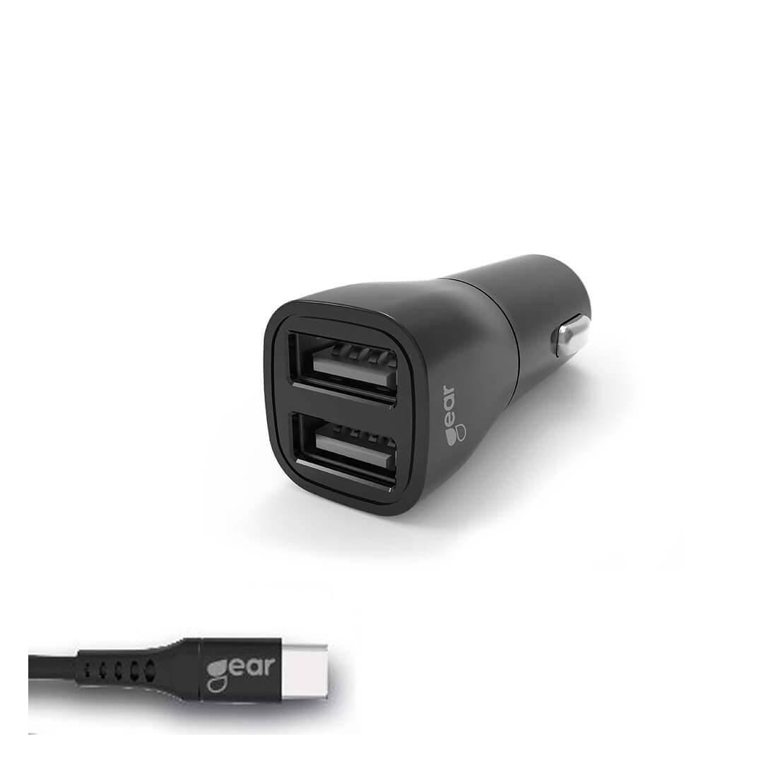 Köp Gear by Carl Douglas Laddare Bil 2xUSB 3.4A USB-C 2.0 1m