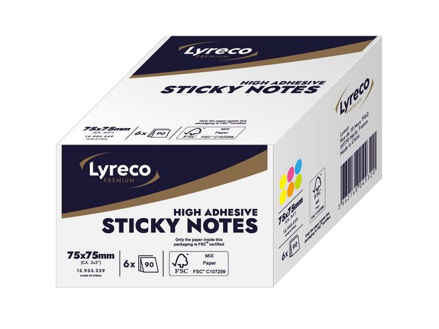 Köp Lyreco Lyreco Premium Notes är självhäftande notisar med extra ...