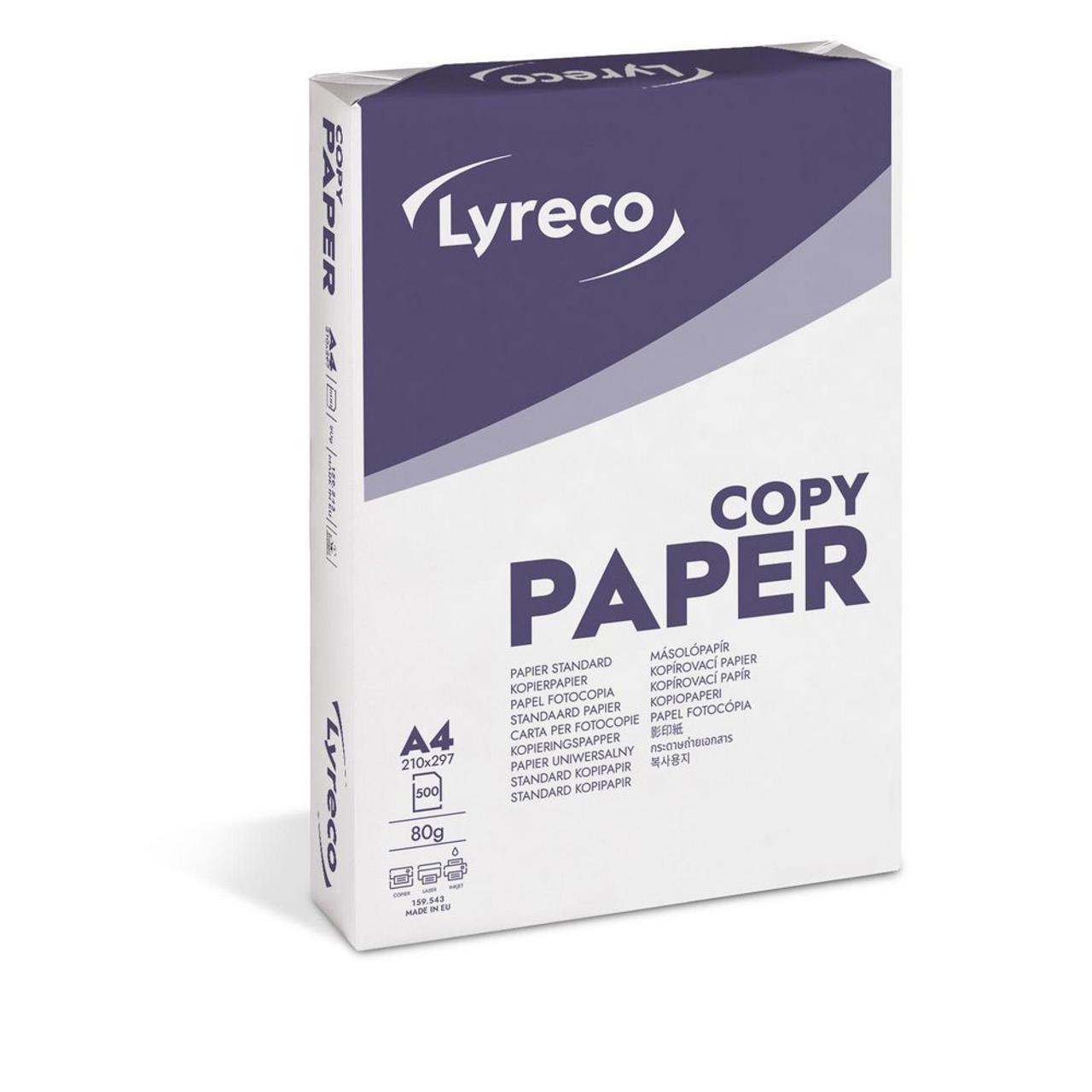 Köp LYRECO Kopieringspapper Copy A4 80g ohålat 500/fp